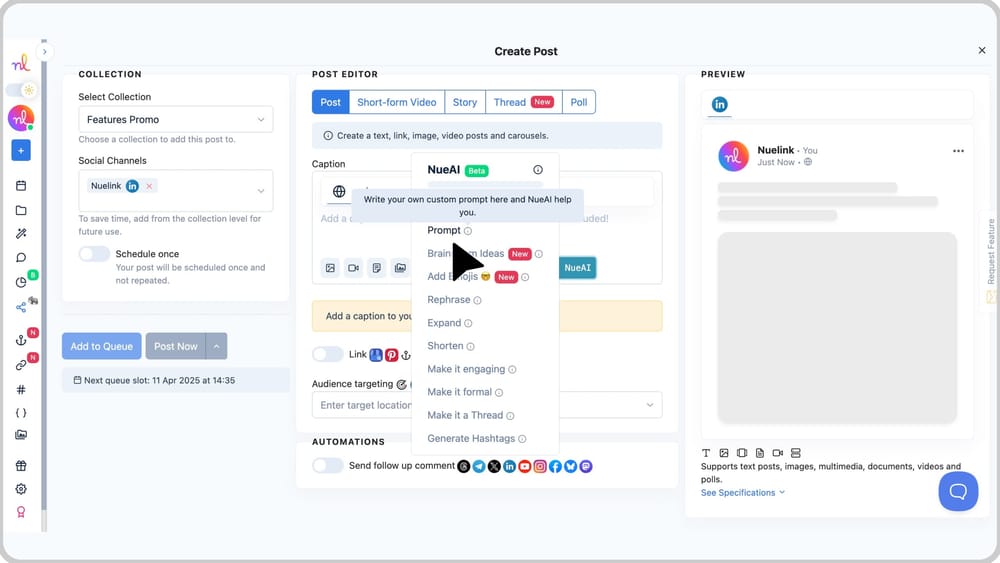 How to Share and Schedule a PDF Document on LinkedIn 2025